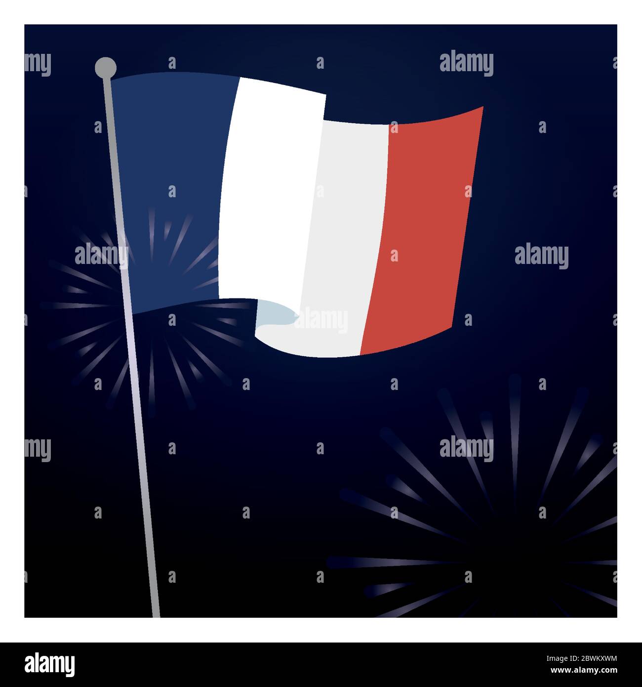 Bastille day france fireworks Stock Vector Images - Alamy