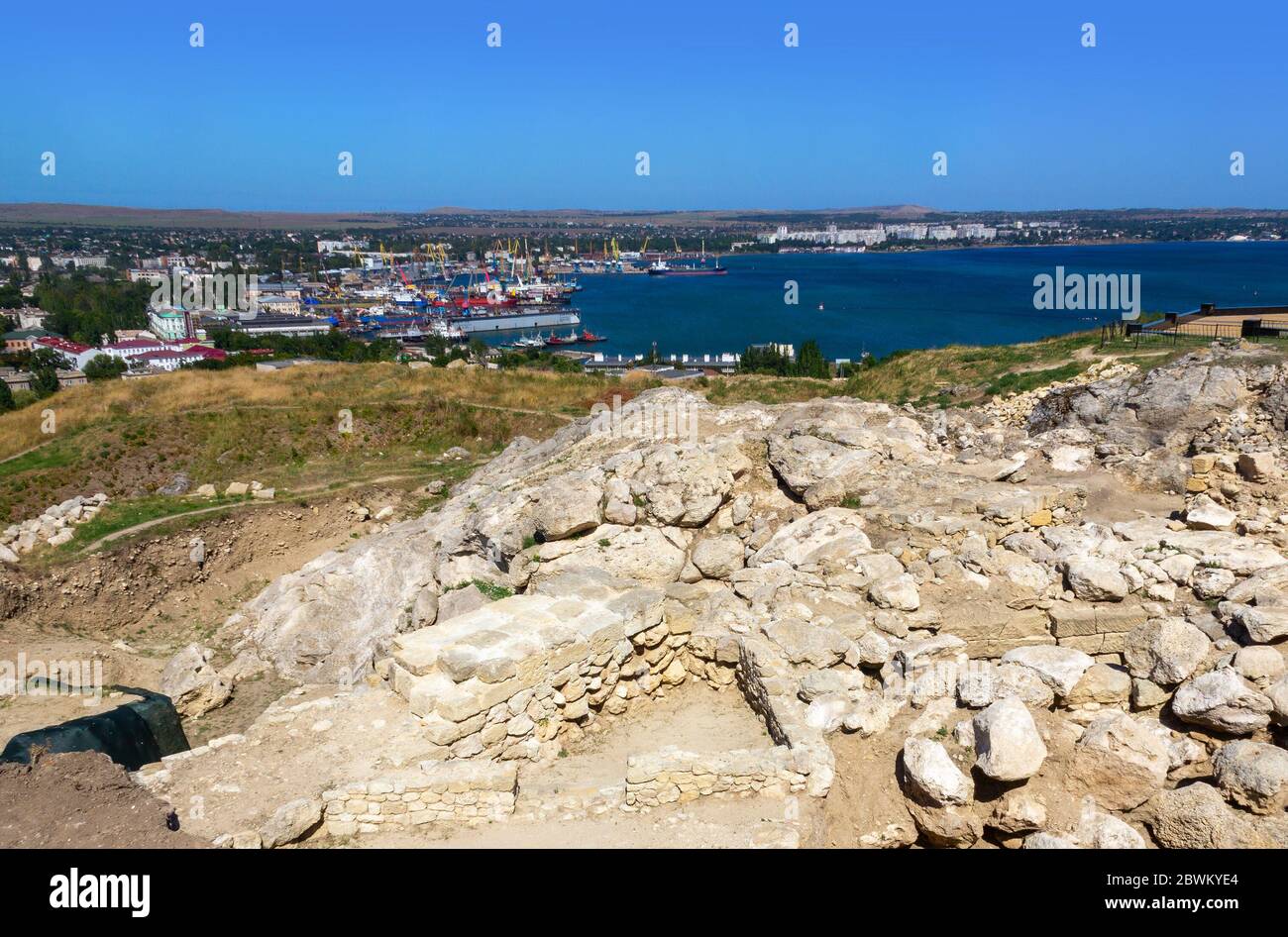 Archaeological dig at the ruins of the ancient Greek city of ...