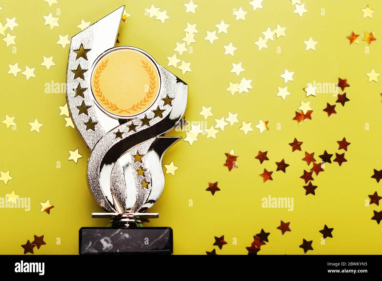 Gold Superprize with a scattering of stars on a yellow background with ...