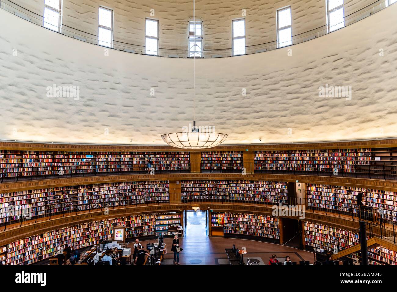 Stockholm, Sweden - August 8, 2019: Interior view of Stockholm Public ...
