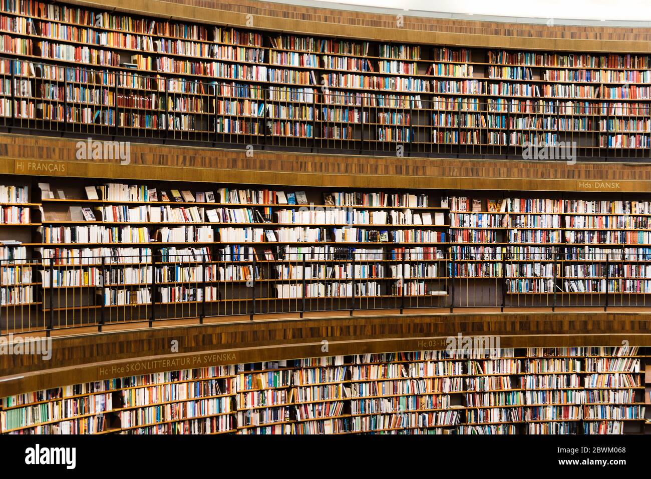 Stockholm, Sweden - August 8, 2019: Interior view of Stockholm Public ...