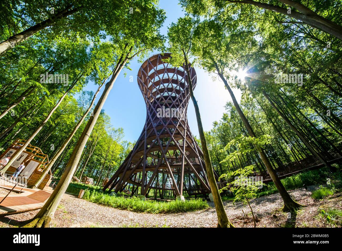 Haslev, Denmark. 01st. June, 2020. The 45 meter high spectacular spiral ...