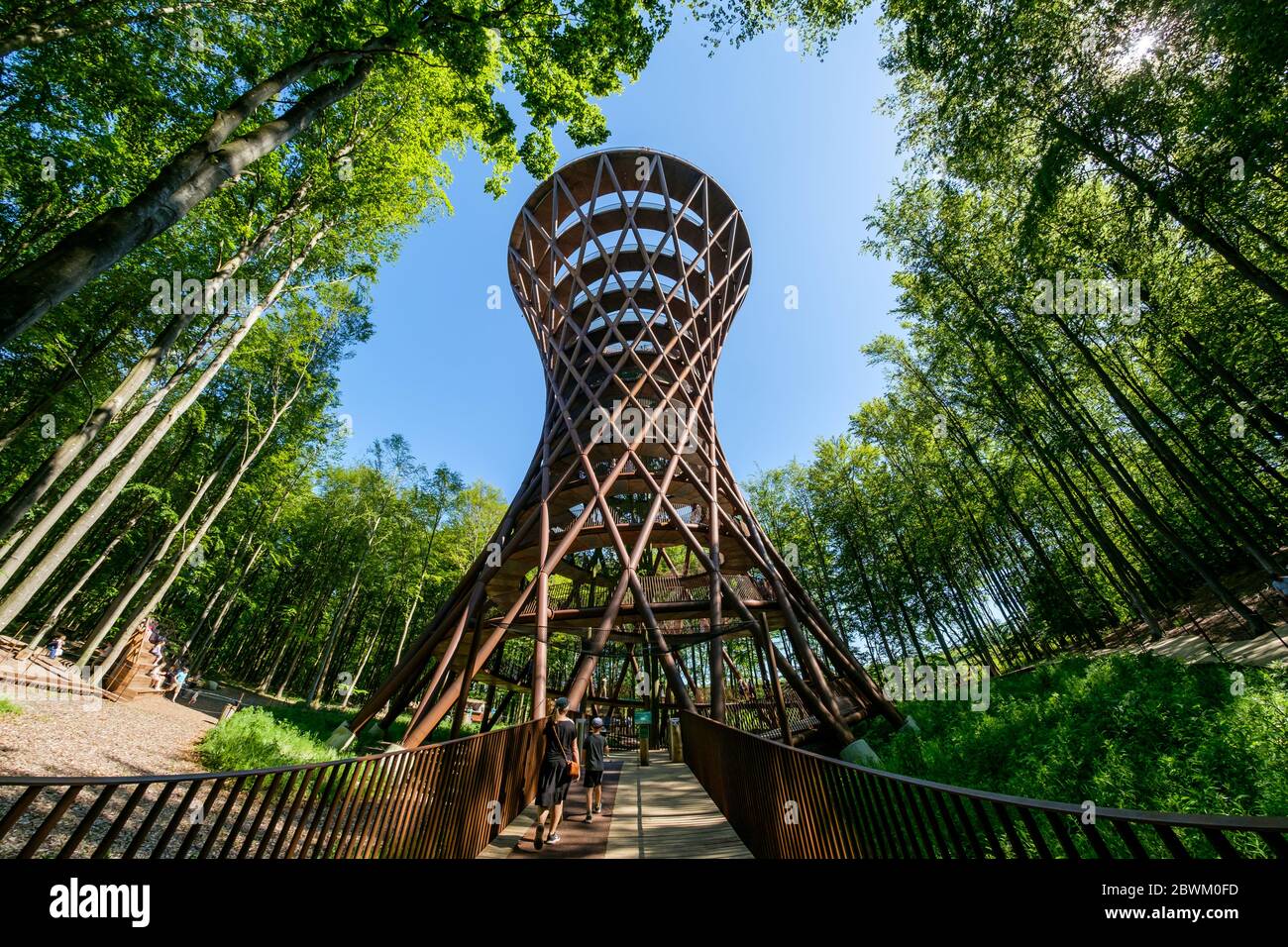 Haslev, Denmark. 01st. June, 2020. The 45 meter high spectacular spiral ...