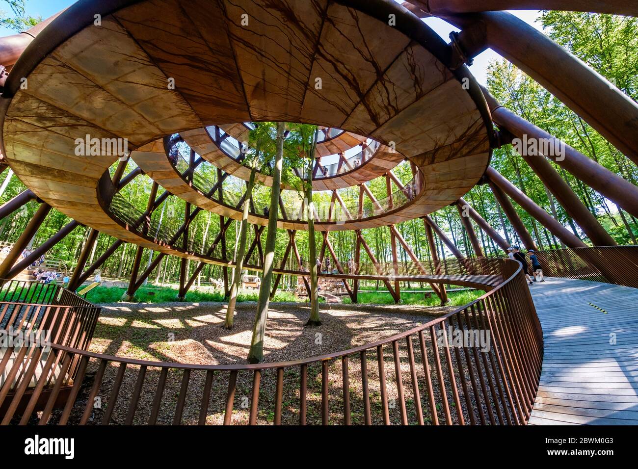 Haslev, Denmark. 01st. June, 2020. The 45 meter high spectacular spiral ...