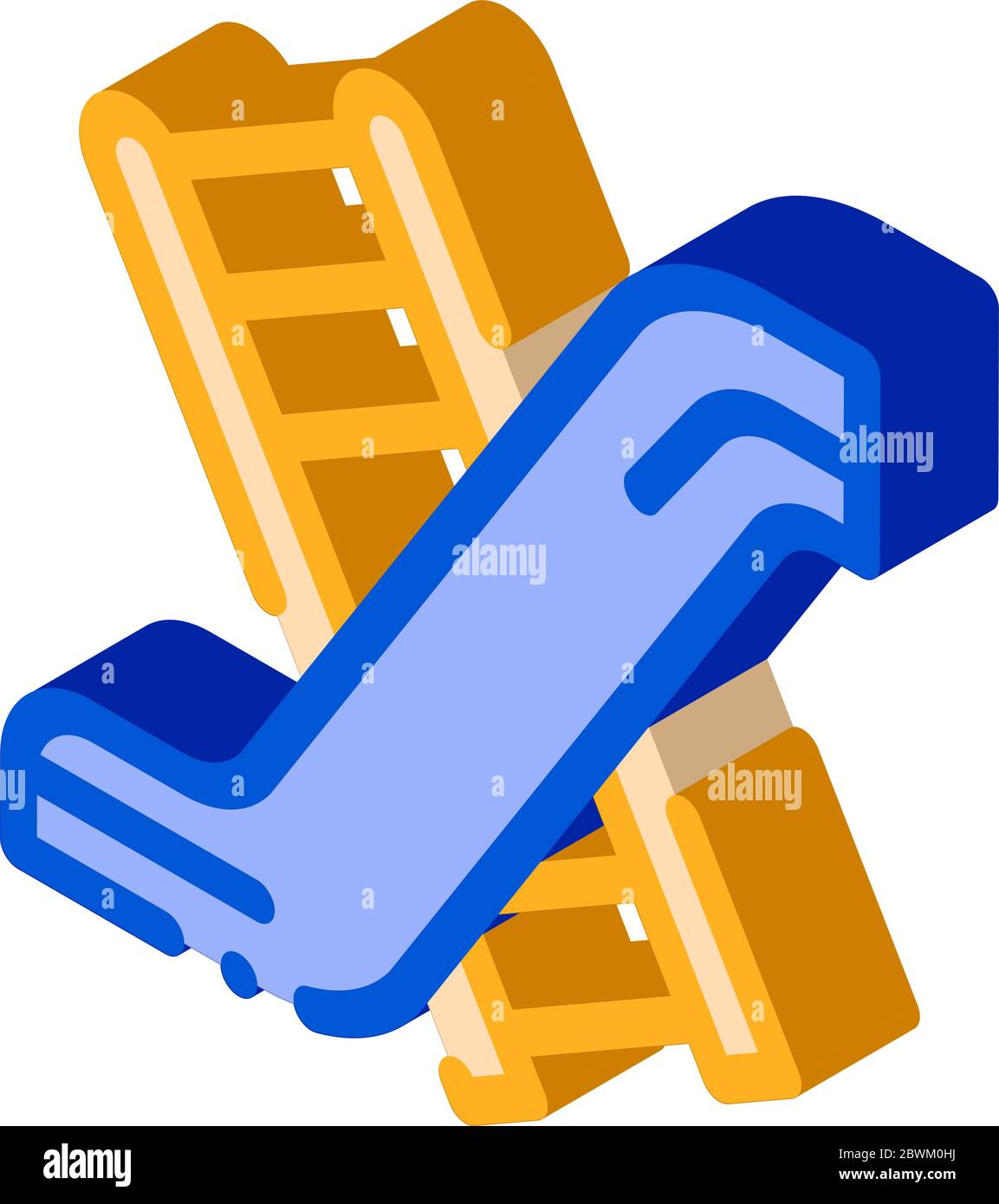 Interactive Kids Playground Slide isometric icon vector illustration ...