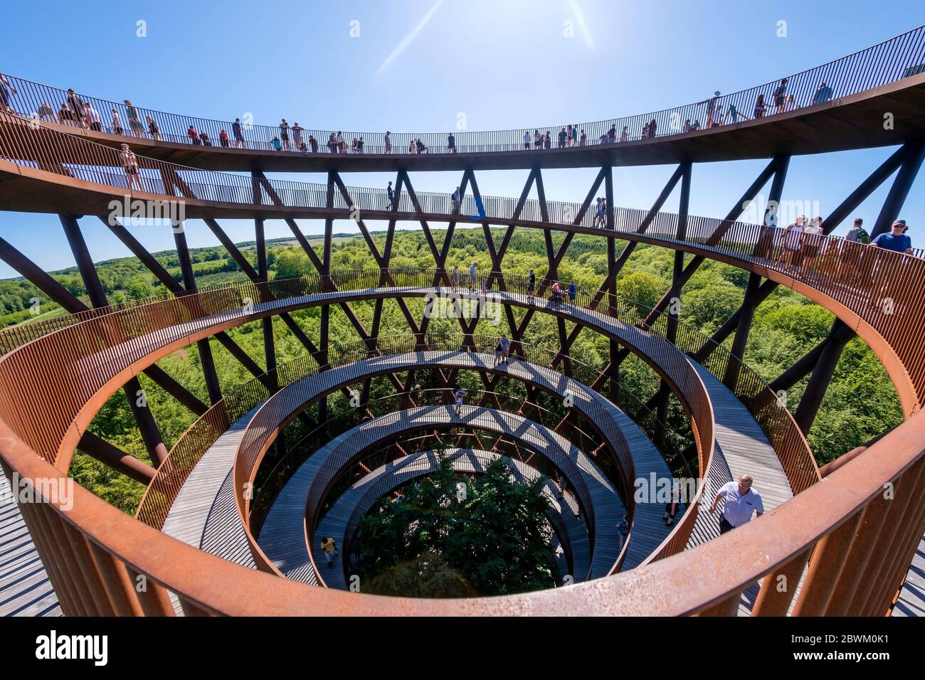 Haslev, Denmark. 01st. June, 2020. The 45 meter high spectacular spiral ...