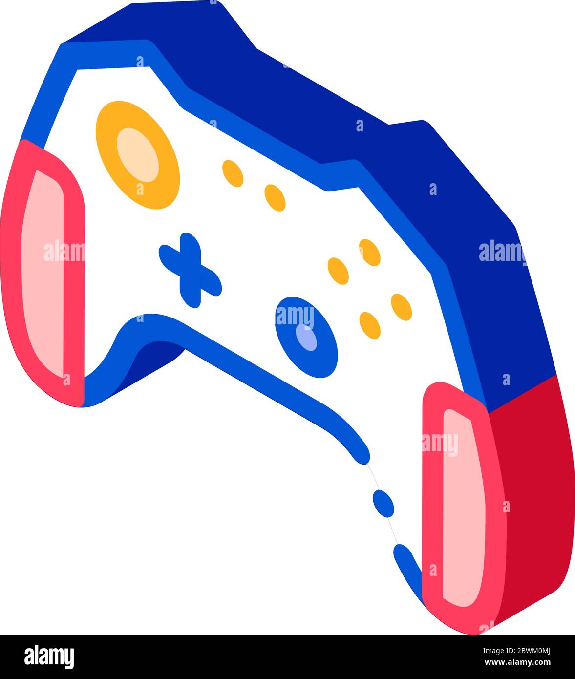 Interactive Kids Video Games Gamepad isometric icon vector illustration ...