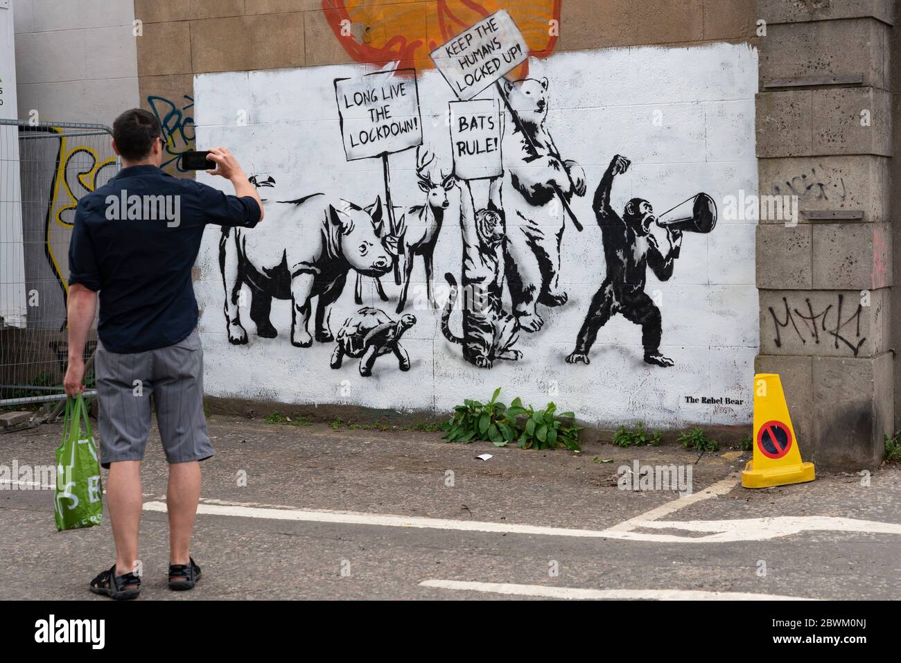 Edinburgh, Scotland, UK. 2 June 2020. New Covid-19 lockdown themed ...