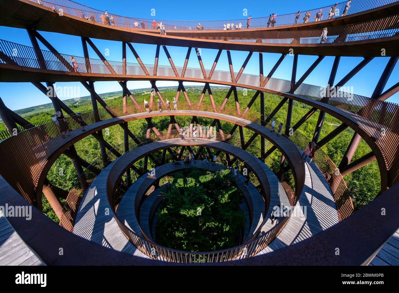 Haslev, Denmark. 01st. June, 2020. The 45 meter high spectacular spiral ...