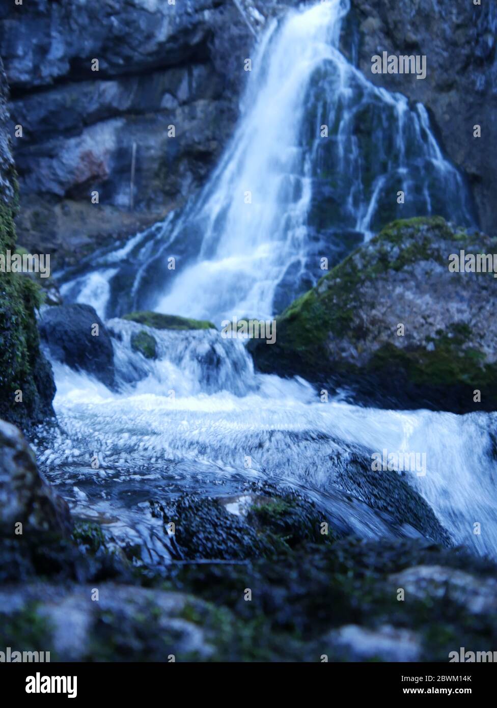 Water flowing from a waterfall Stock Photo - Alamy
