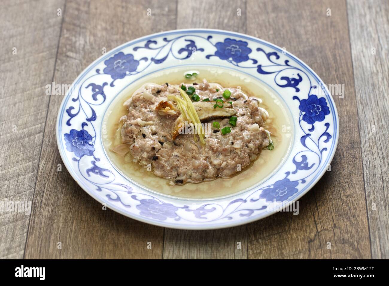 steamed minced pork with salted fish, chinese cantonese traditional ...