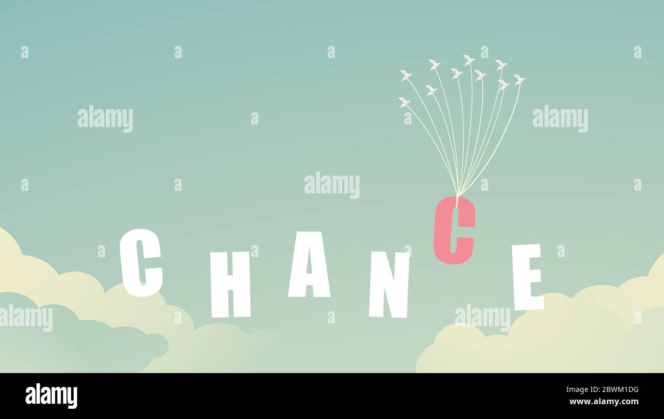 chance concept birds flying vector Stock Vector Image & Art - Alamy