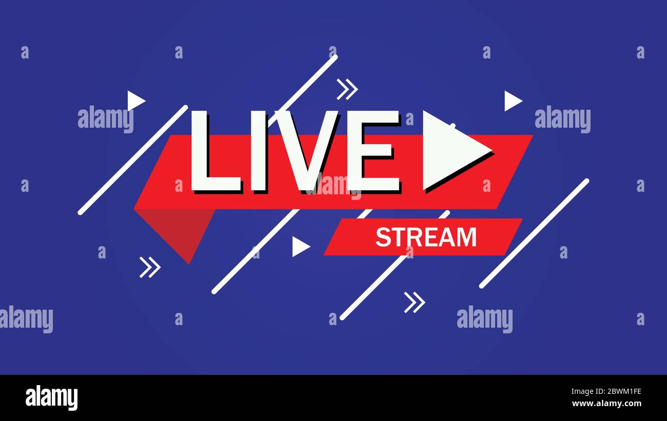 Live streaming logo banner - vector design.button icon live streaming ...