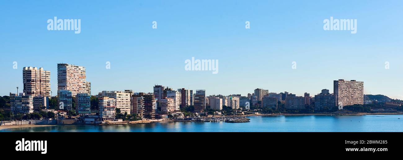 Horizontal photography Albufereta skyline high rise architecture ...