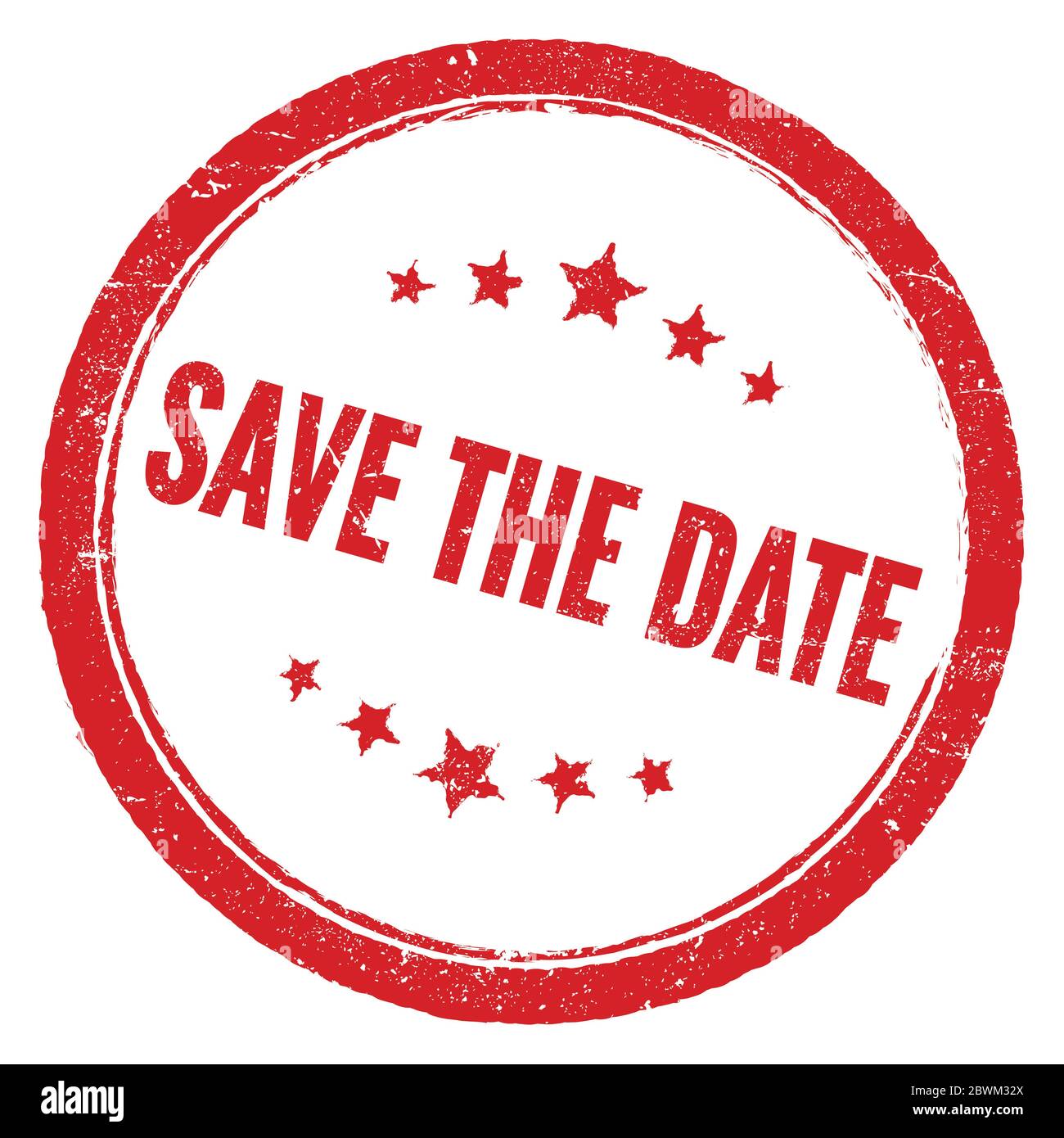 Save date red round Cut Out Stock Images & Pictures - Alamy