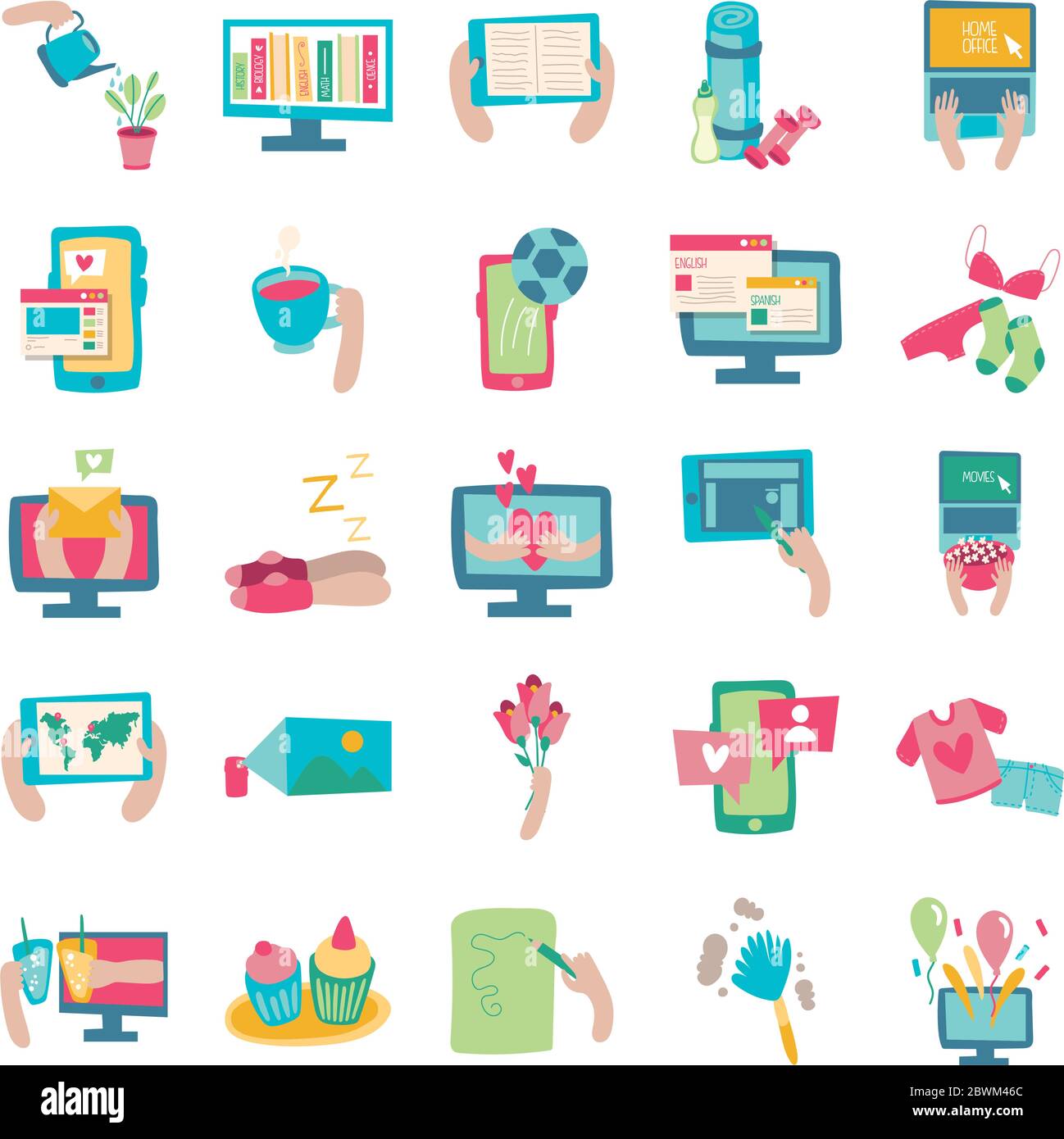 Rise of online shopping Stock Vector Images - Alamy