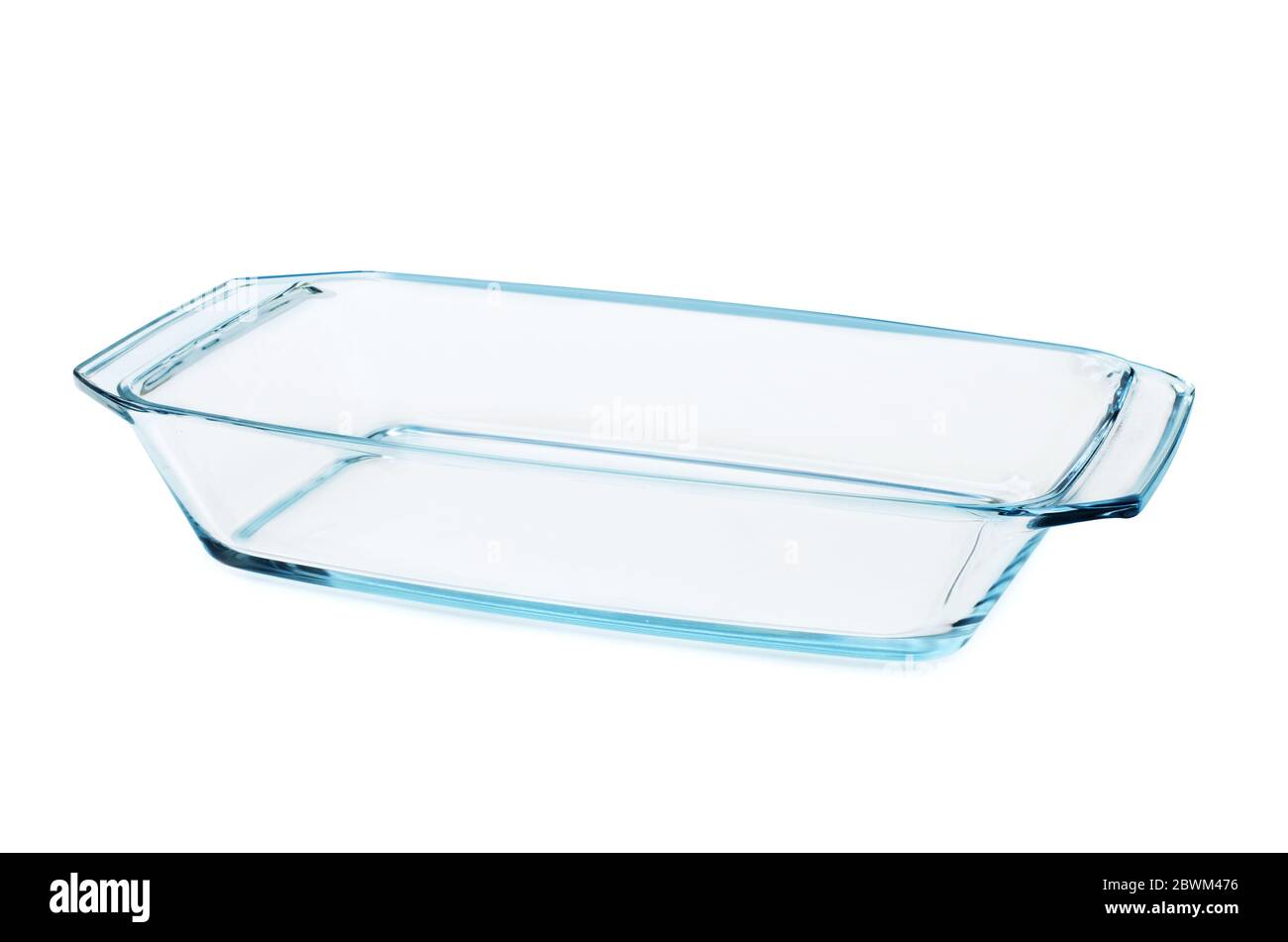Glass baking dish isolated on white background Stock Photo - Alamy