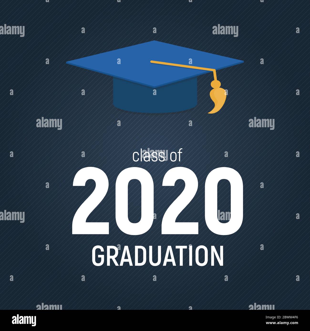 Class of 2020 Graduarion Education Background. Vector Illustration ...