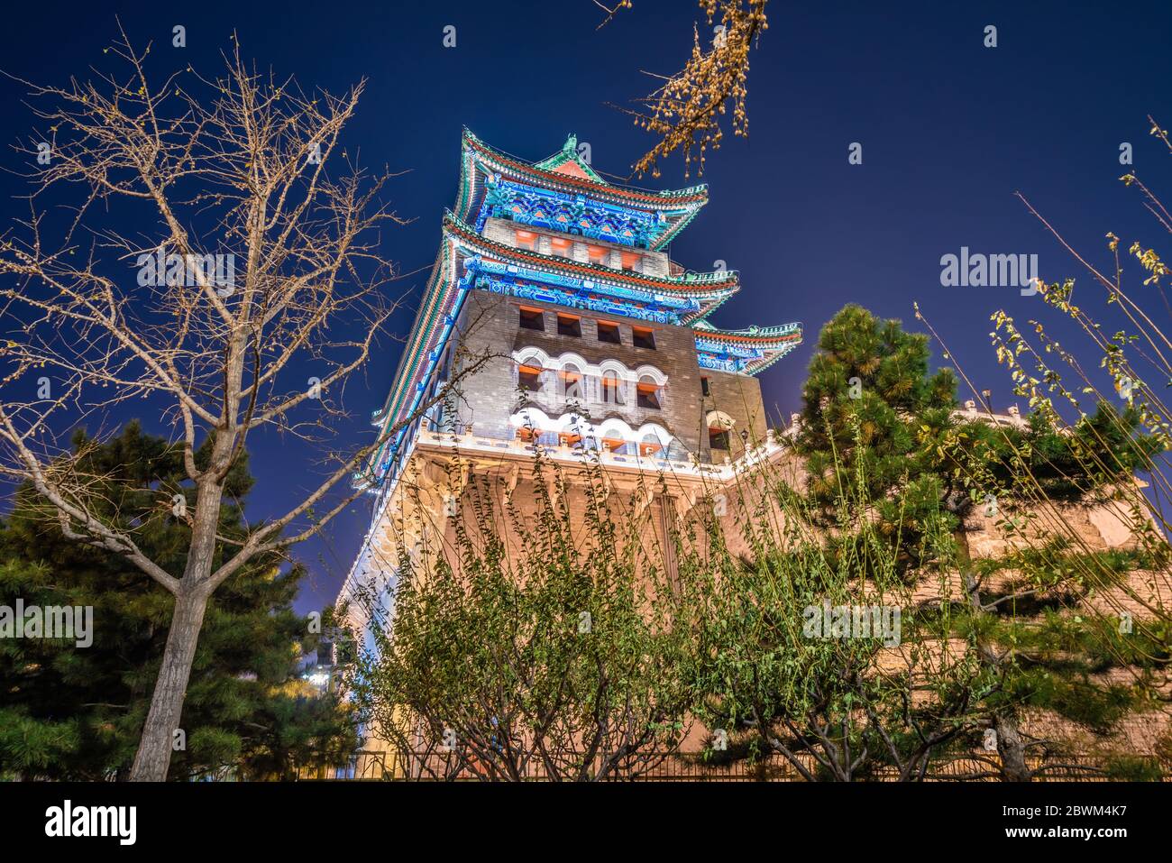 BEIJING, CHINA - NOVEMBER 21: Night view of traditional architecture of ...