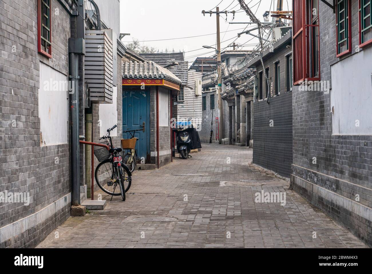 BEIJING, CHINA - NOVEMBER 22: View of an old Hutong Street, these ...