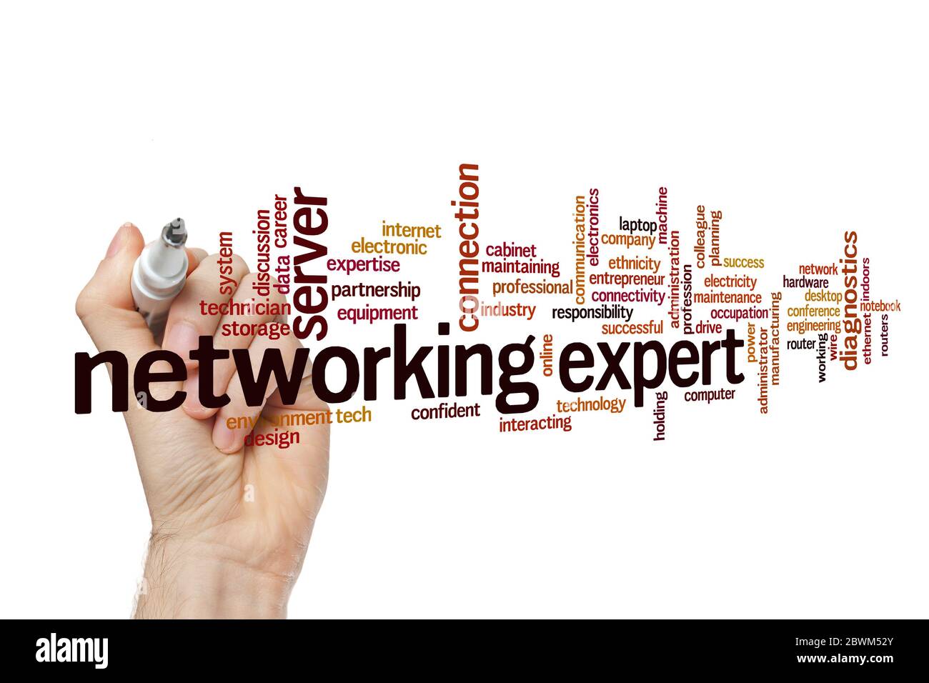 Networking expert word cloud concept on white background Stock Photo ...
