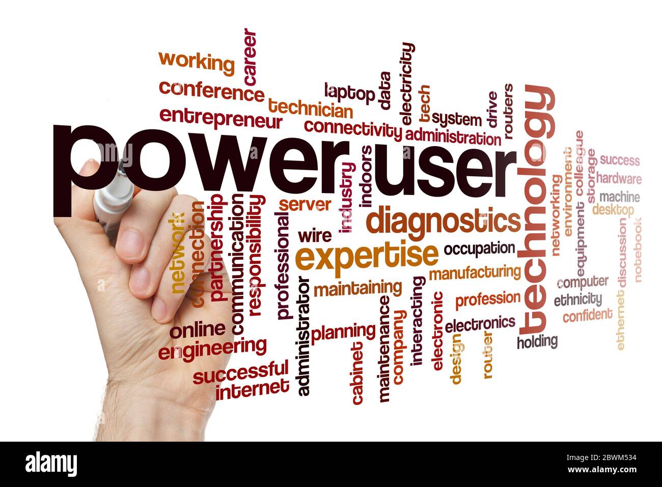 Power user word cloud concept on white background Stock Photo - Alamy