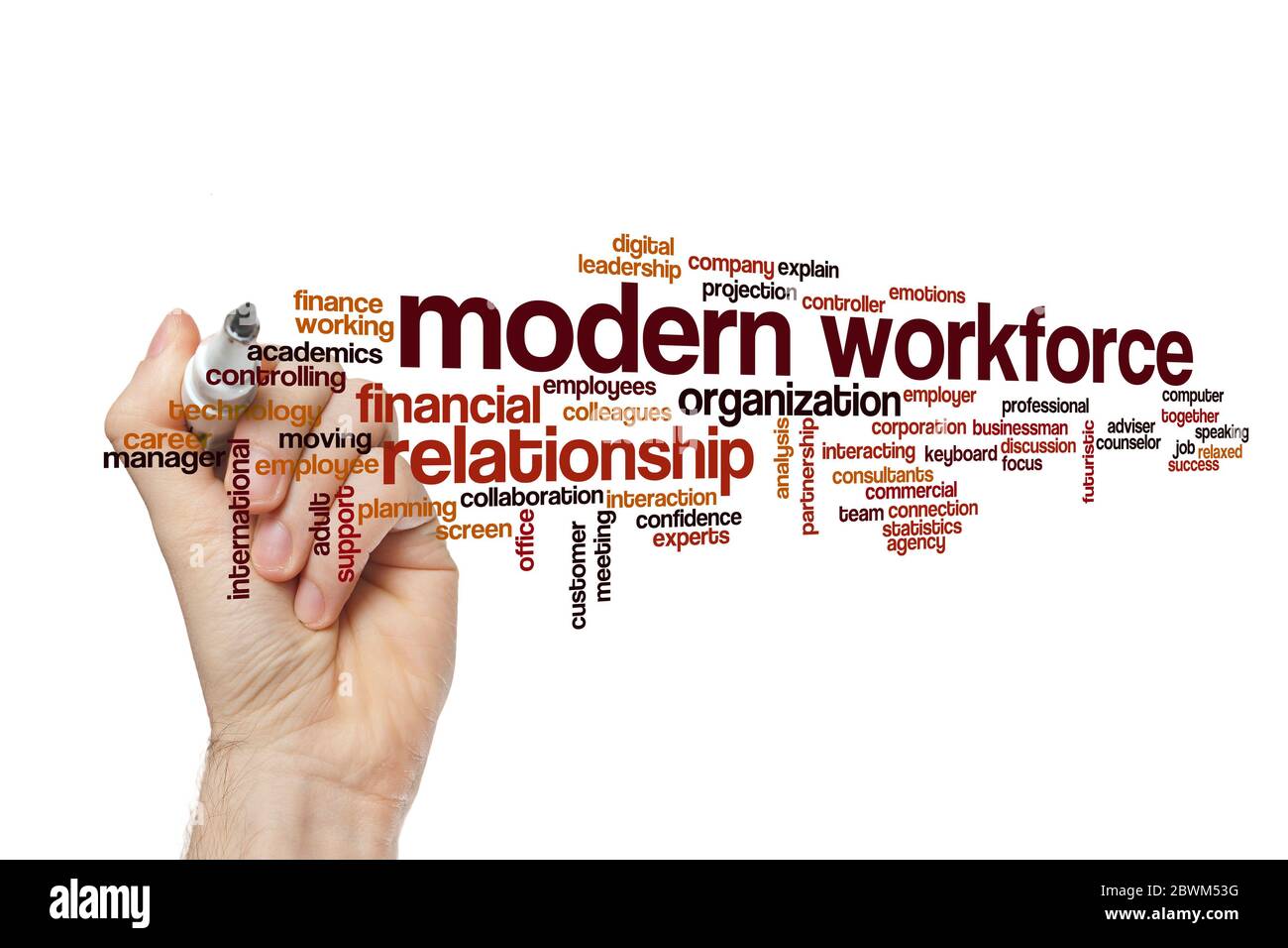 Modern workforce word cloud concept on white background Stock Photo - Alamy