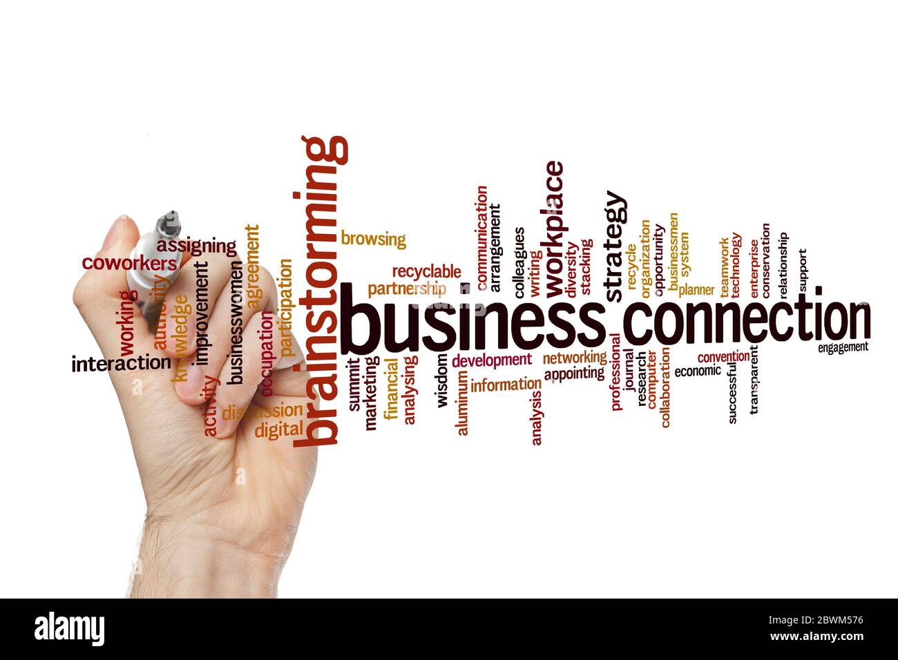Business connection word cloud concept on white background Stock Photo ...