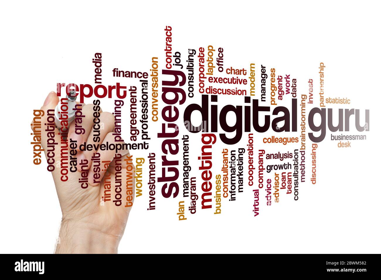 Digital guru word cloud concept on white background Stock Photo - Alamy