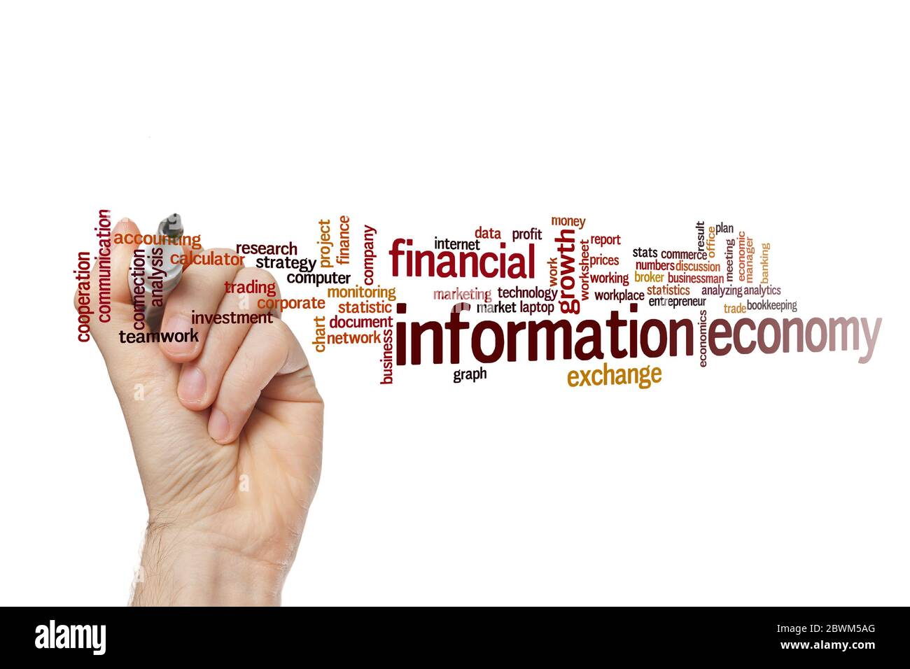 Information economy word cloud concept on white background Stock Photo ...