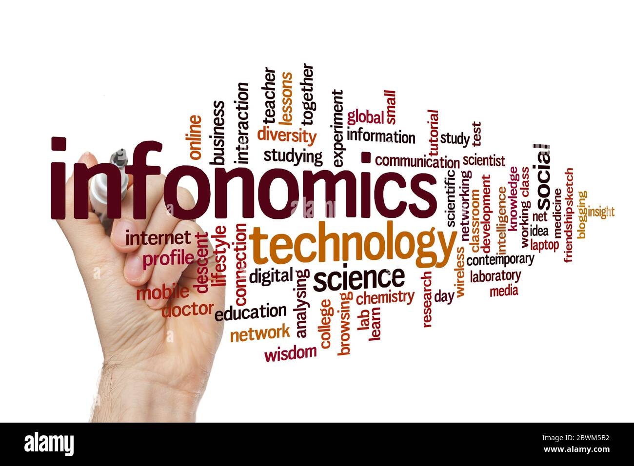 Infonomics word cloud concept on white background Stock Photo - Alamy