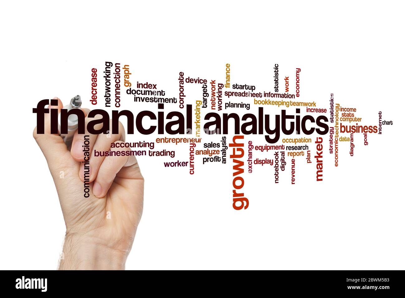 Financial analytics word cloud concept on white background Stock Photo ...