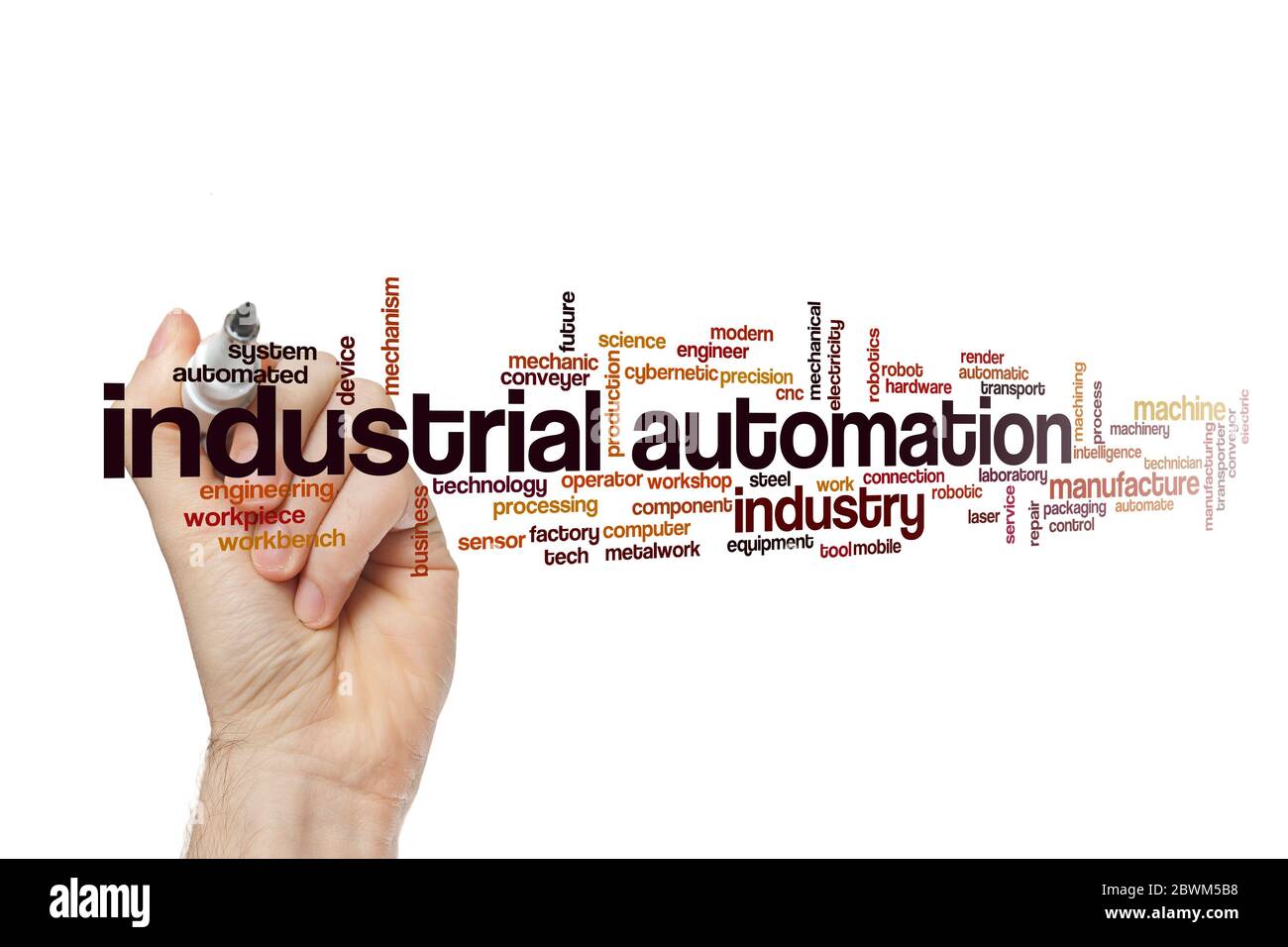 Industrial automation word cloud concept on white background Stock ...