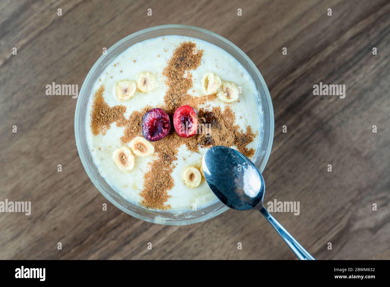 Traditional Turkish dessert, milk fermented with dried figs. "Fig sleep ...