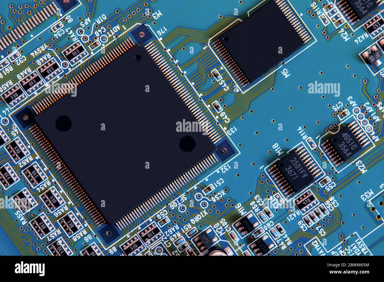 Electronic circuit board part of electronic machine component concept ...