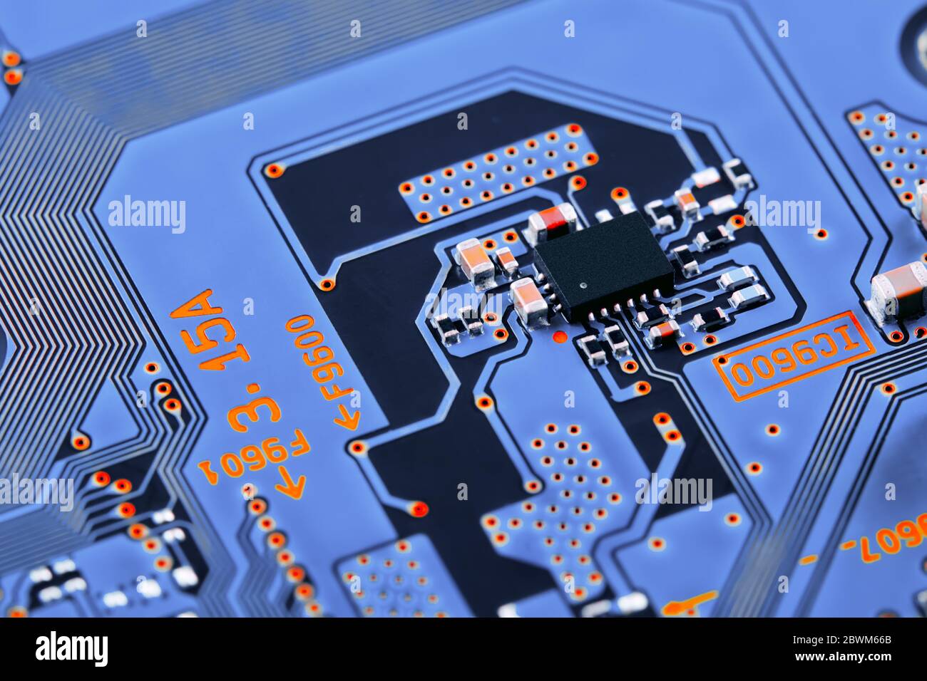 Electronic circuit board part of electronic machine component concept ...