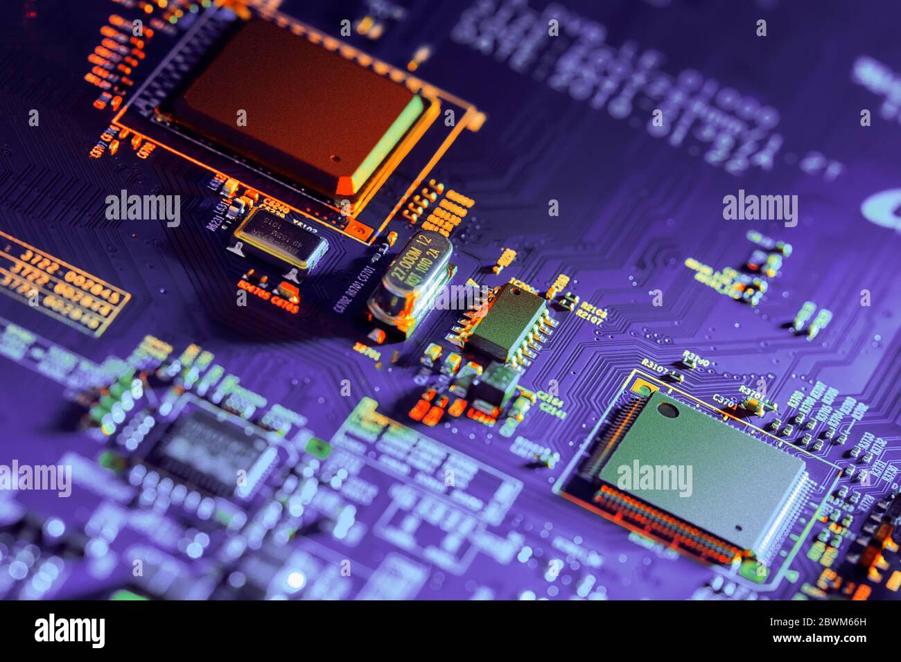 Electronic circuit board part of electronic machine component concept ...