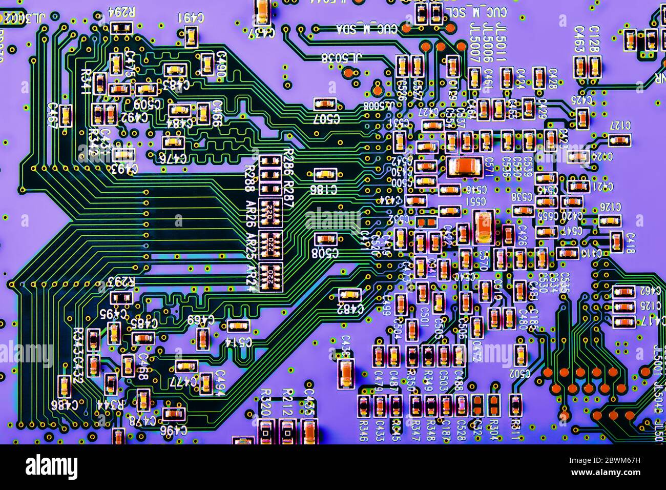 Electronic circuit board part of electronic machine component concept ...