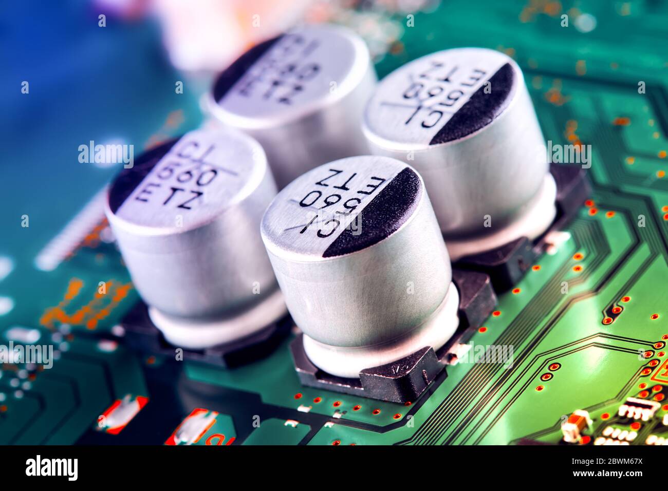 Electronic circuit board part of electronic machine component concept ...