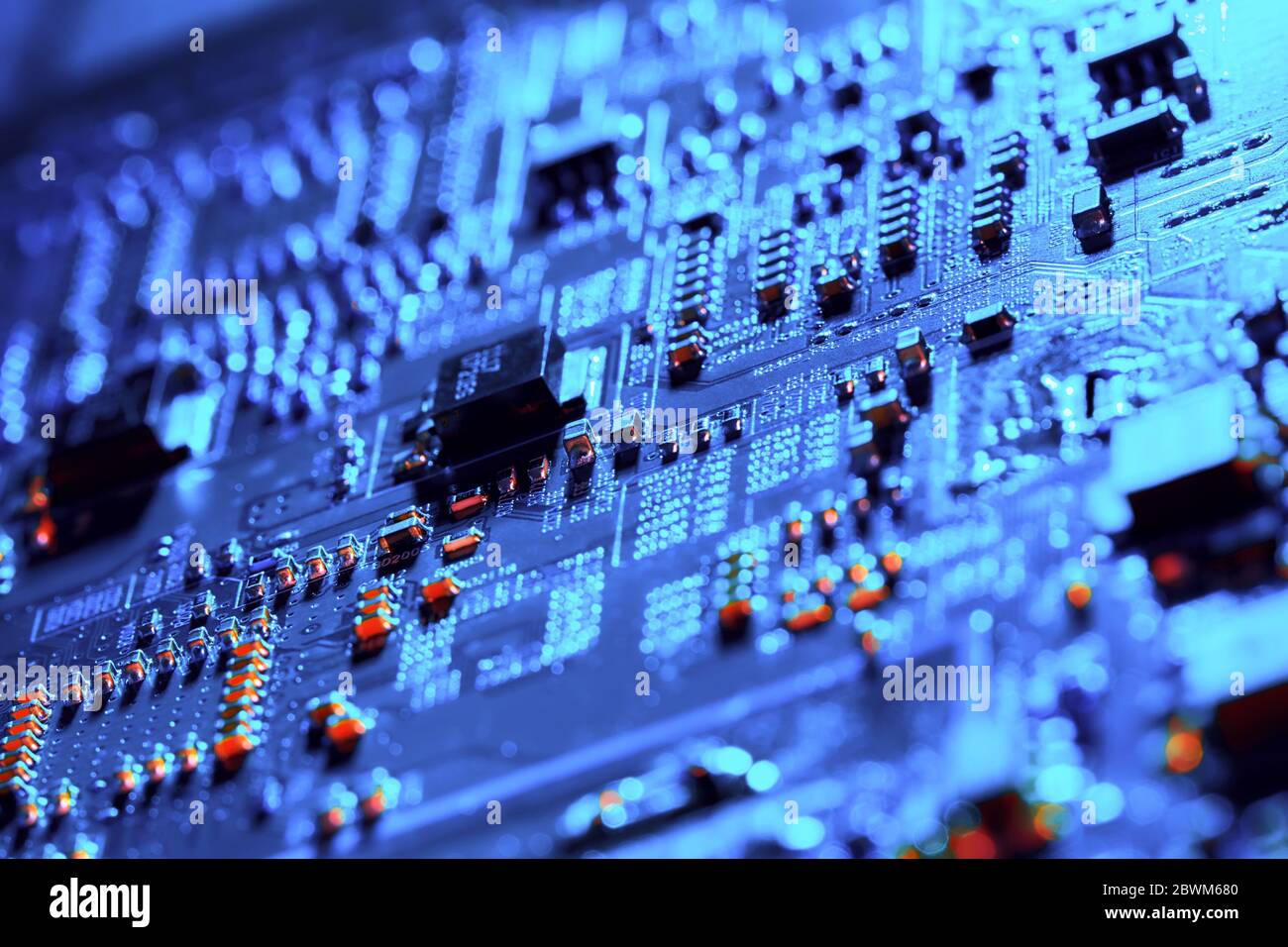 Electronic circuit board part of electronic machine component concept ...