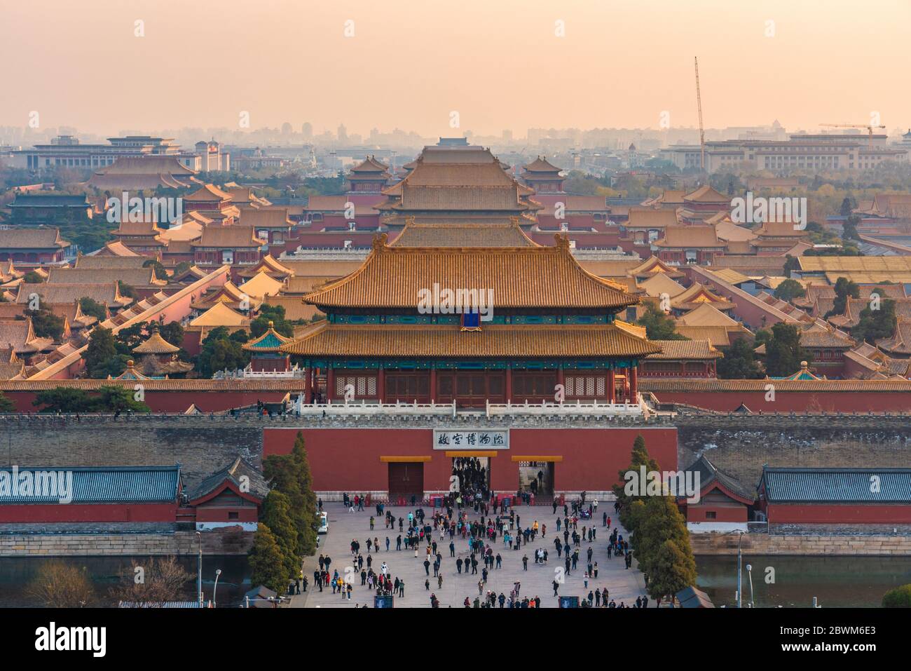 BEIJING, CHINA - NOVEMBER 28: This is an aerial view of the Forbidden ...