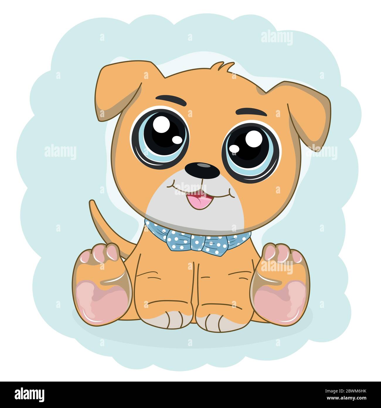 Cute Smiling Dog Cartoon
