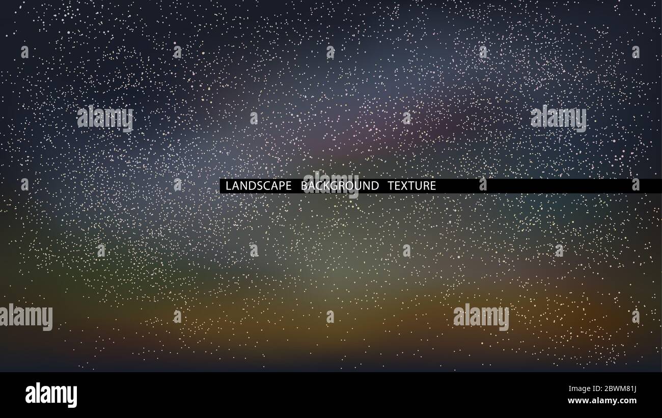 Landscape starry night vector illustration. Northern Lights. EPS10 ...