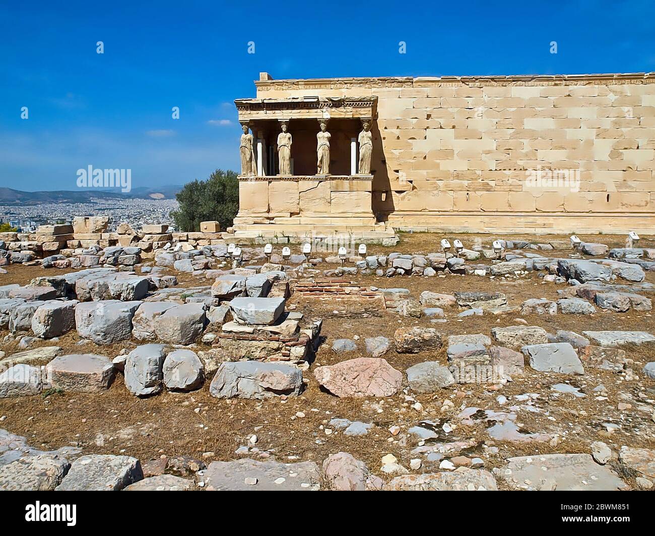 Temple of the famous Acropolis in Athens in Greece Stock Photo - Alamy