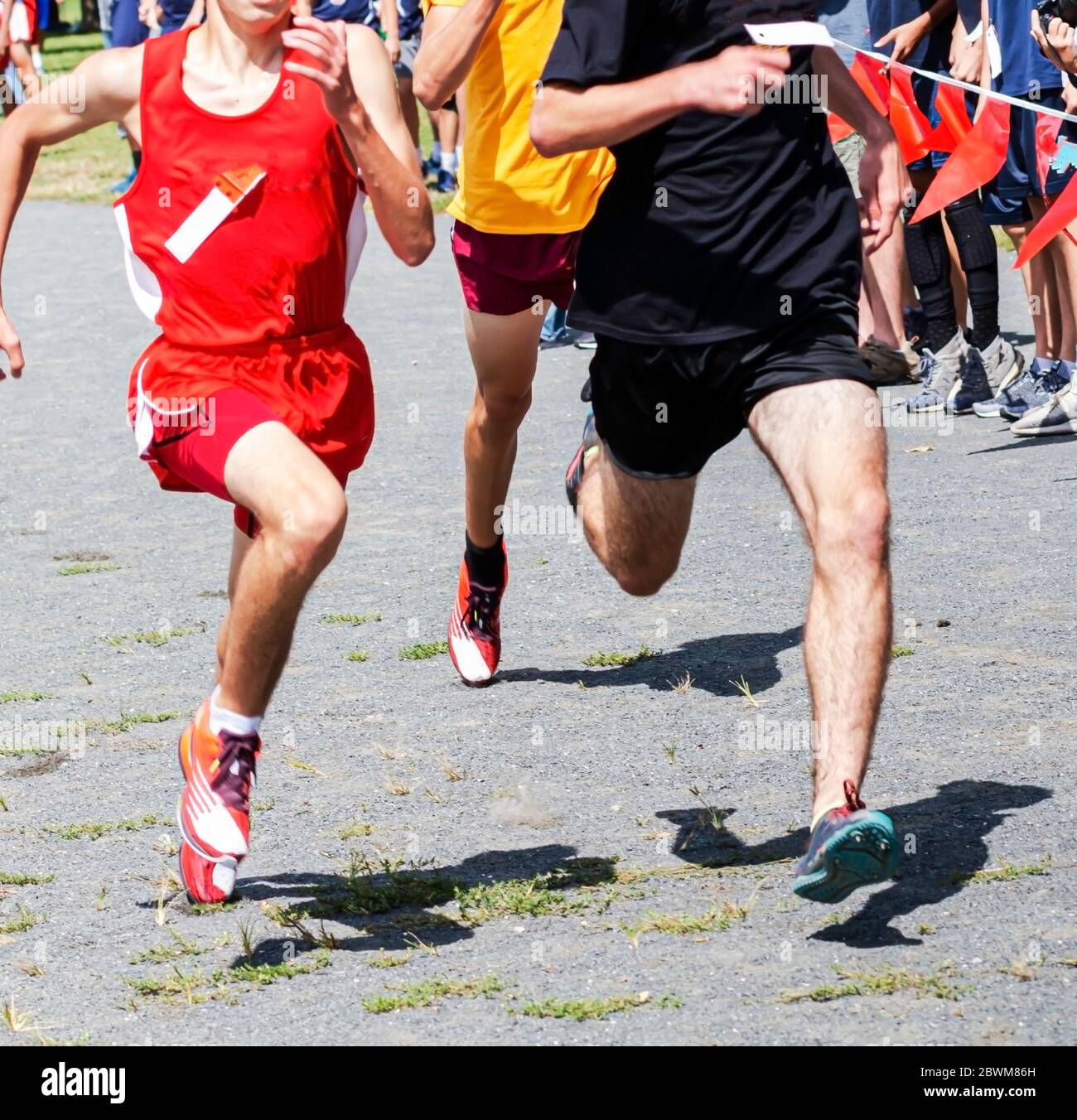 Race finish line young teenagers hi-res stock photography and images ...