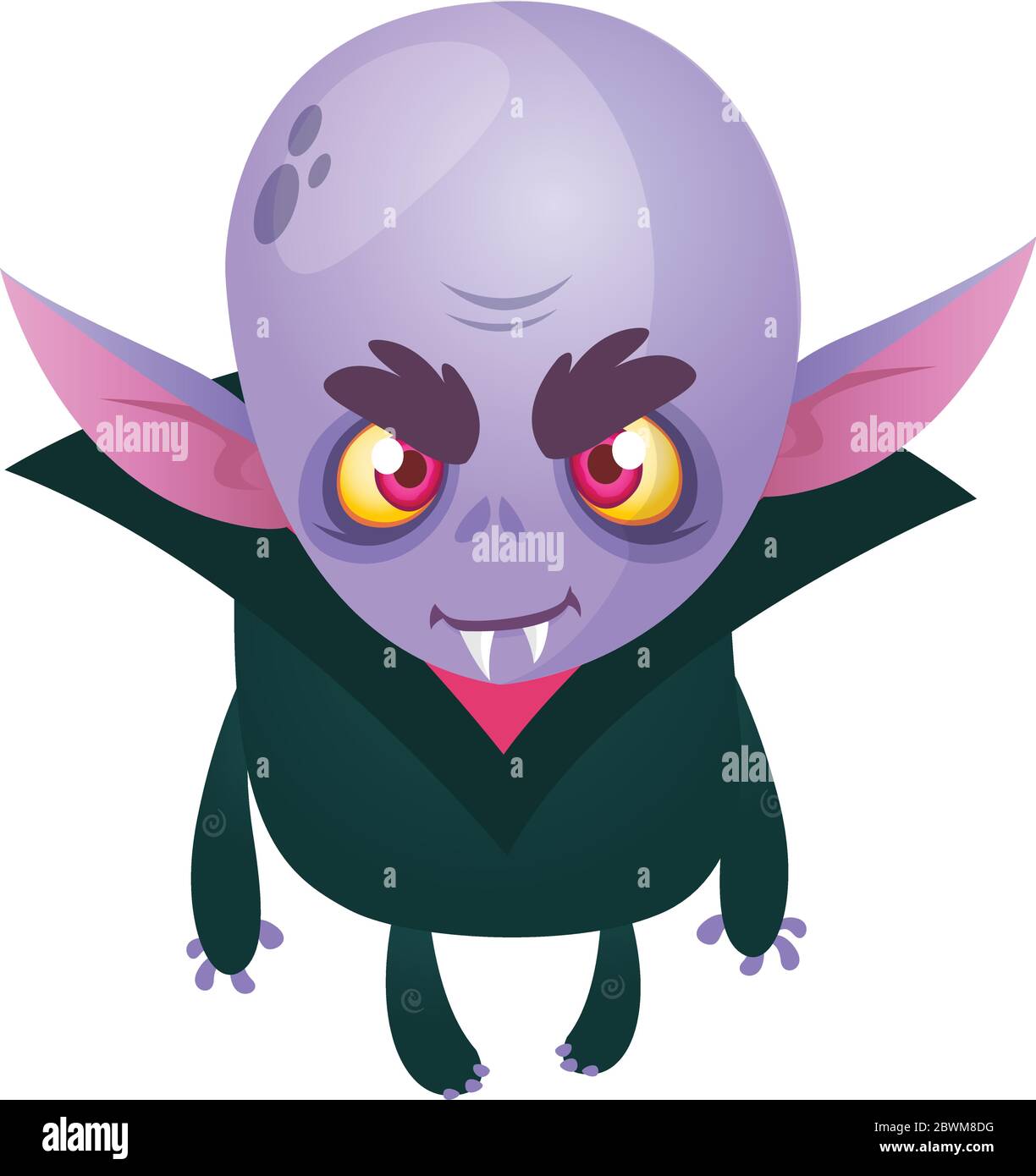 Cute cartoon vampire smiling. Vector illustration Stock Vector Image ...