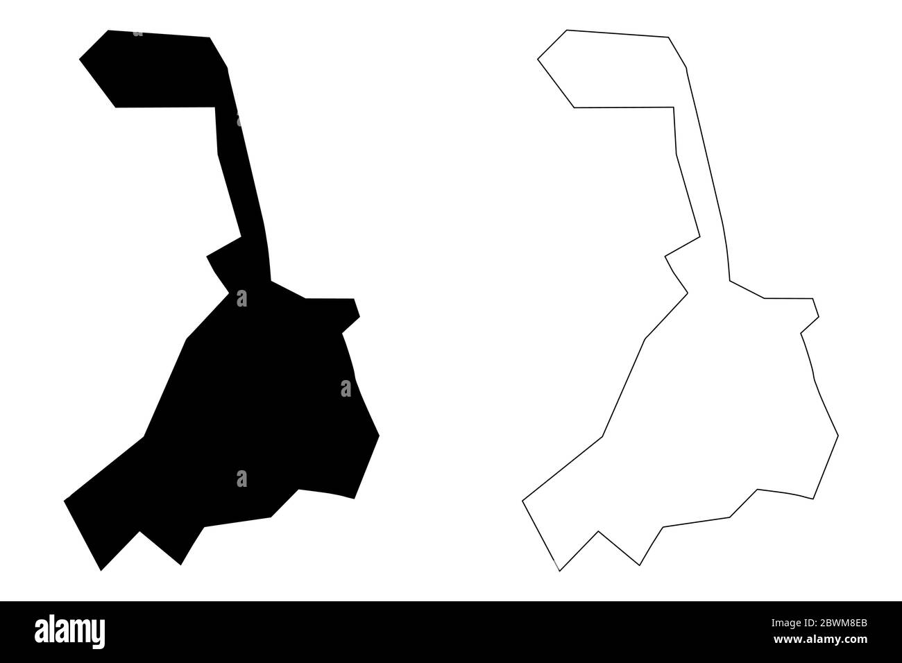 Qom City (Islamic Republic of Iran, Persia, Qom Province) map vector ...