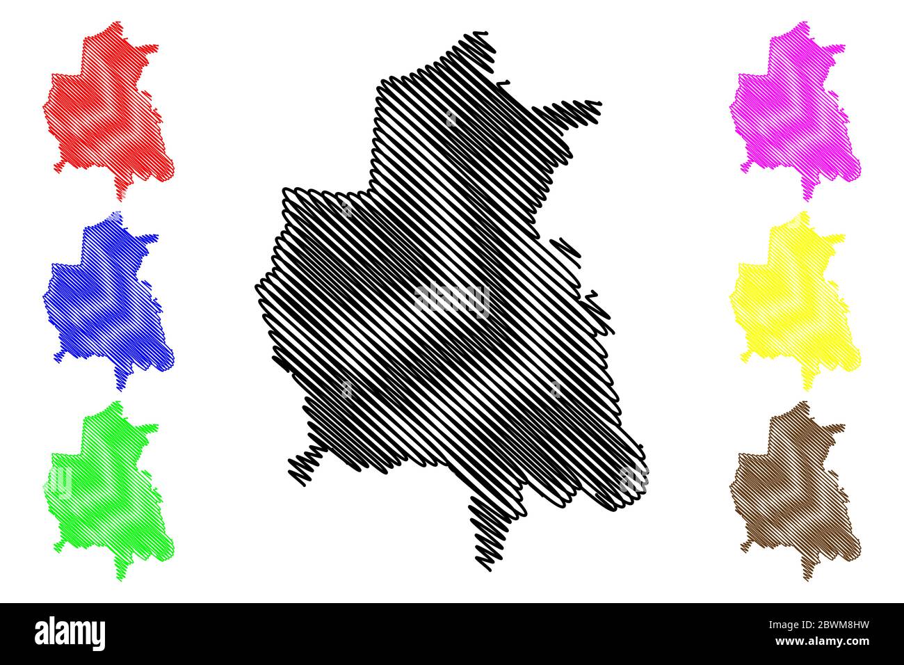 Leskovac City (Republic of Serbia, Jablanica District) map vector ...