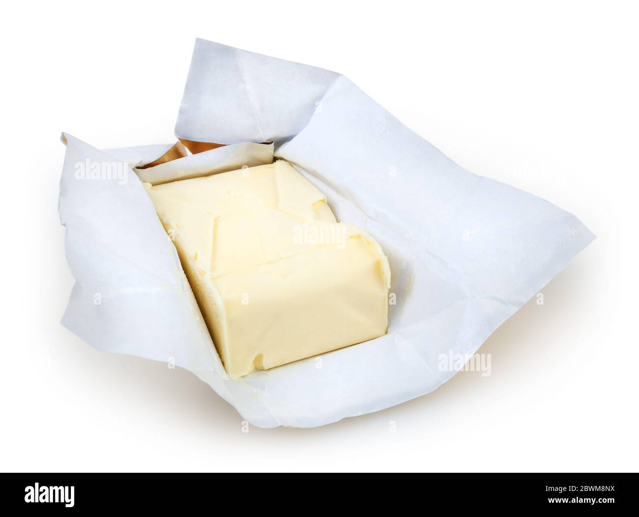 Butter isolated on white background with clipping path Stock Photo - Alamy