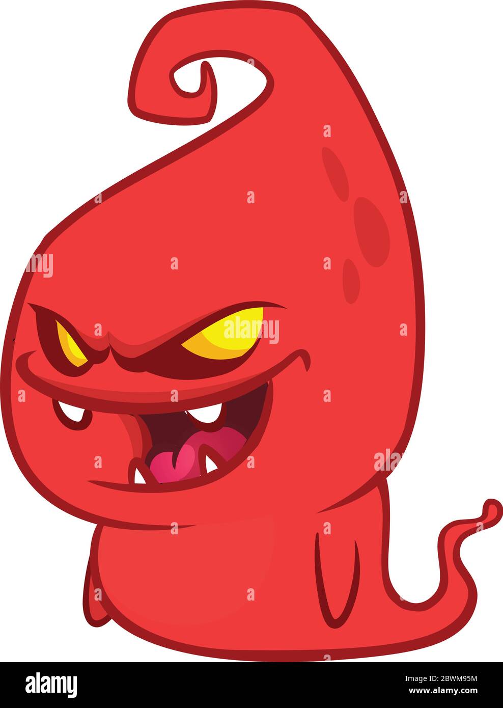 Scary cartoon little ghost . Halloween illustration Stock Vector Image ...